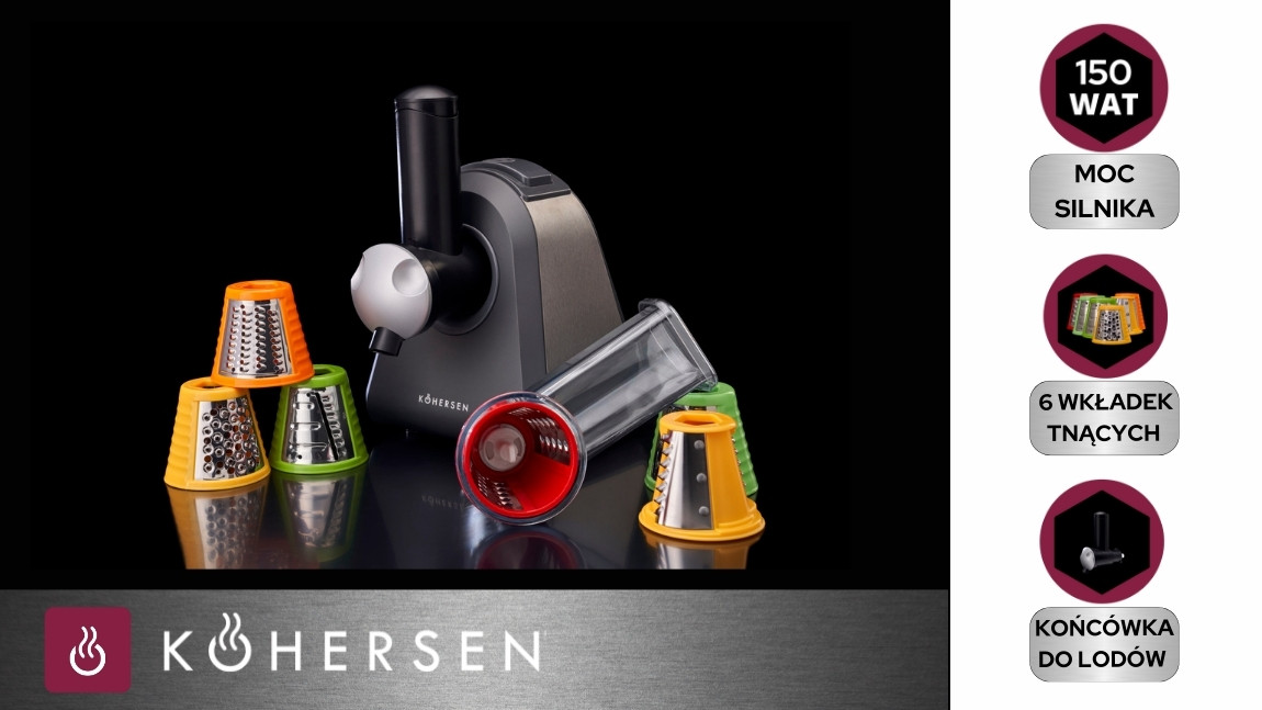 Robot do sałatek i deserów Kohersen VC05S, 150 W, antracytowy